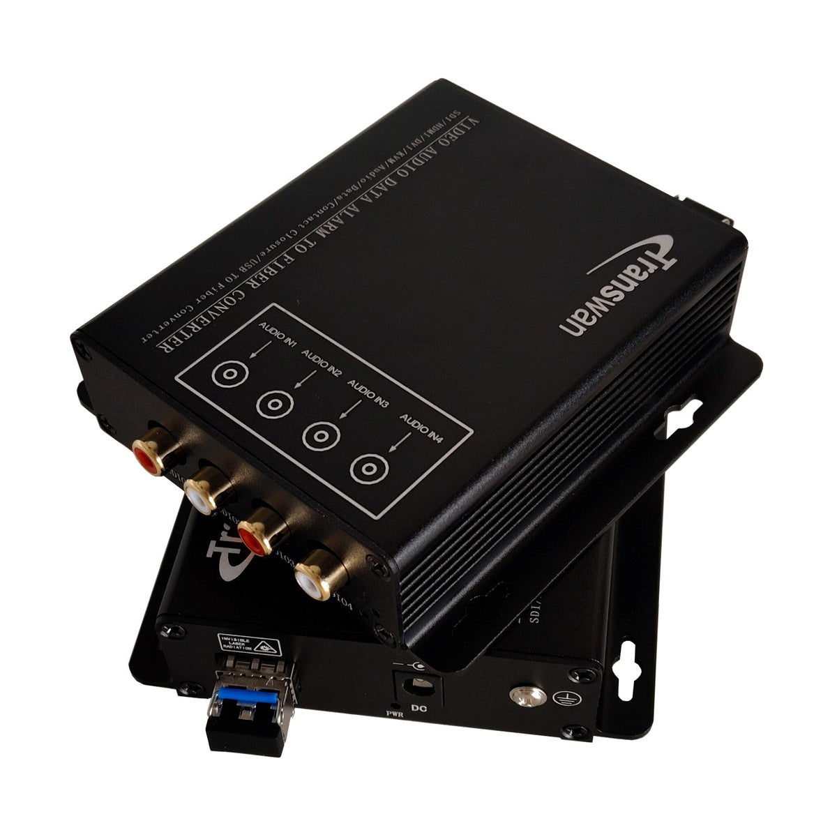 RCA Audio & Analogue Video over Fiber Extender – Transwan