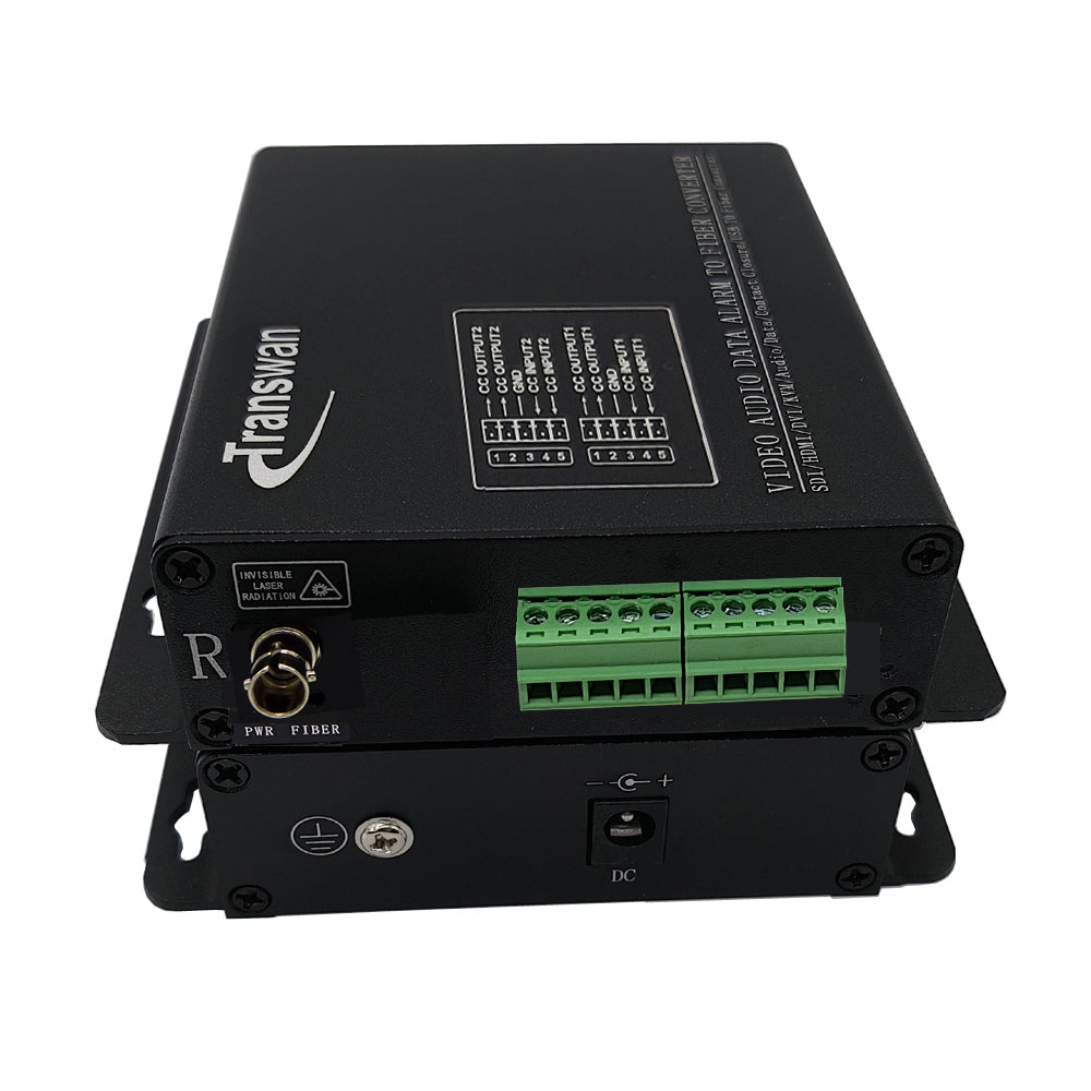 2 Ch 2 Way Dry Contact Closure to Fiber Converter – Transwan