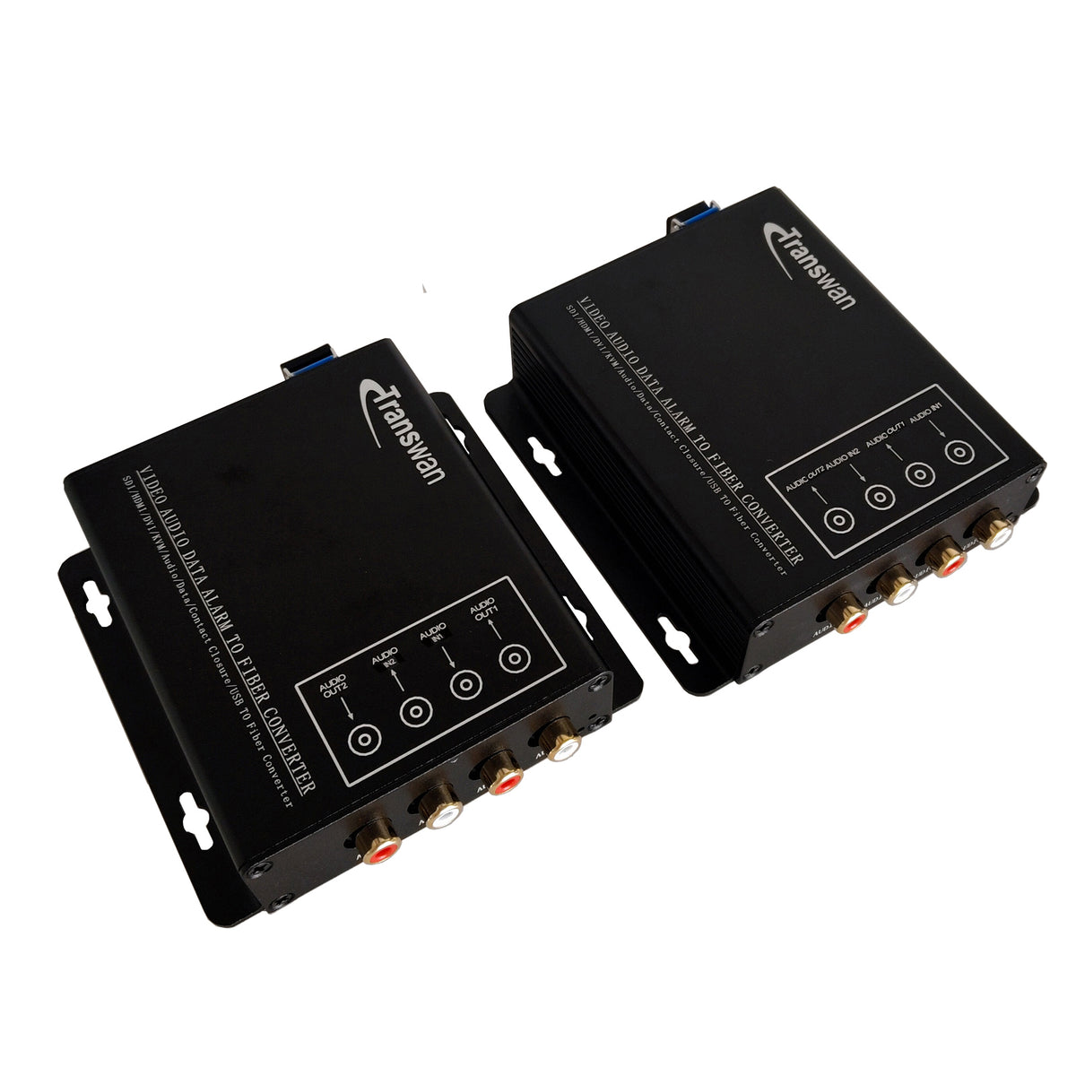 4 Ch RCA Audio Over Optic Fiber Extender to 20 Km over SM Fiber / 2 Km ...