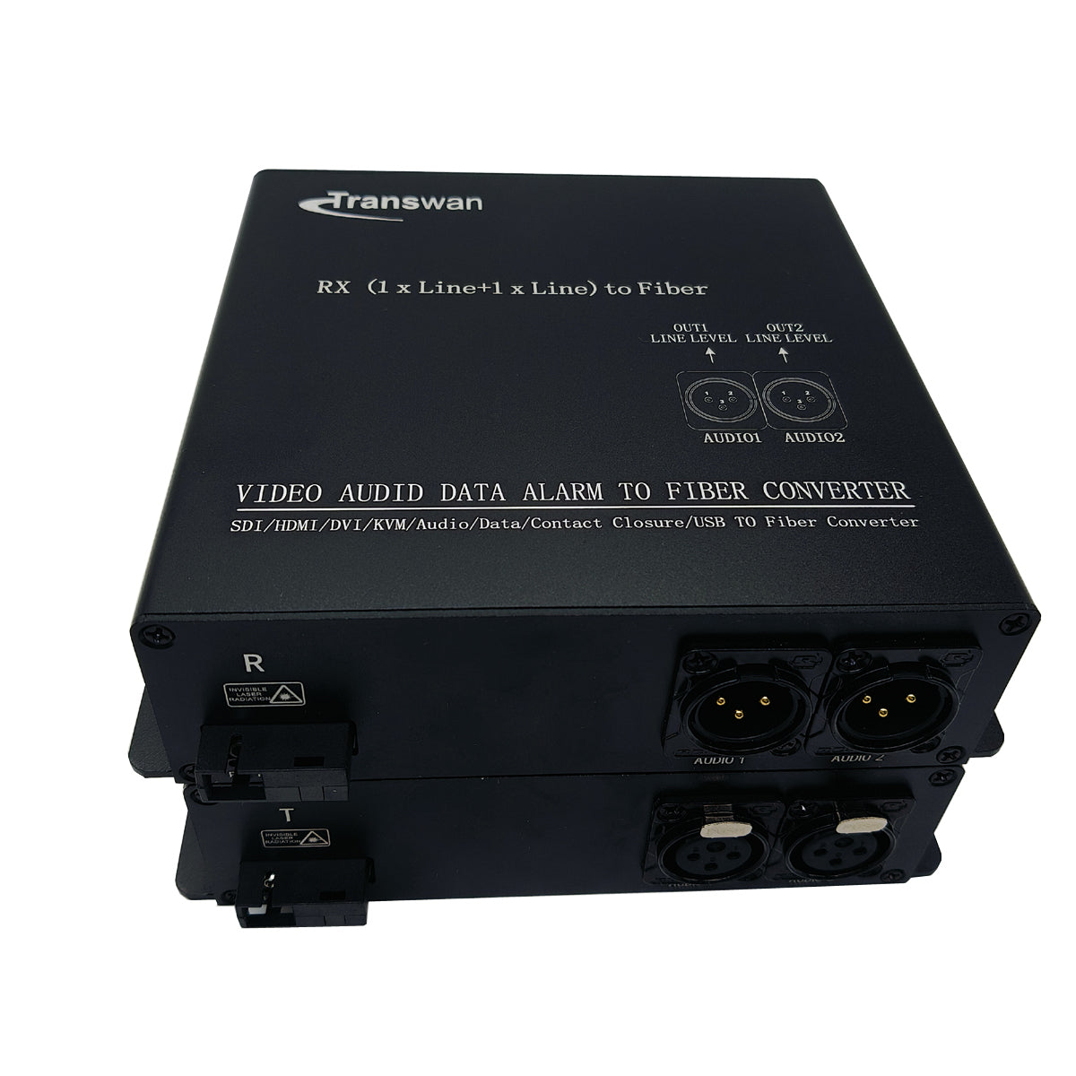 Mic Level & Line Level (input) Balanced Audio over Optic Fiber Extende ...