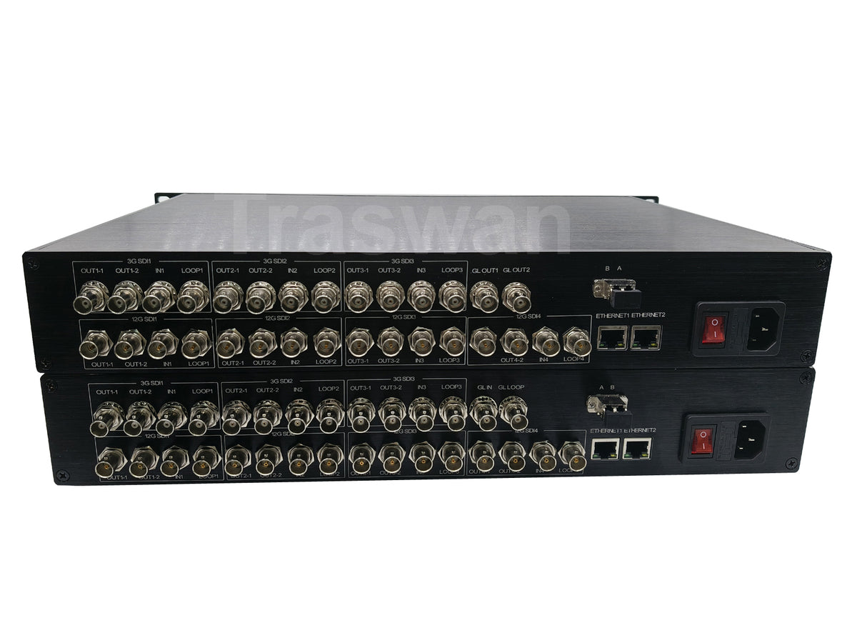 4 Ch 12G-SDI Bidi+ 3 Ch 3G-SDI Bidi+ Dual Ethernet+ Genlock to Fiber O ...