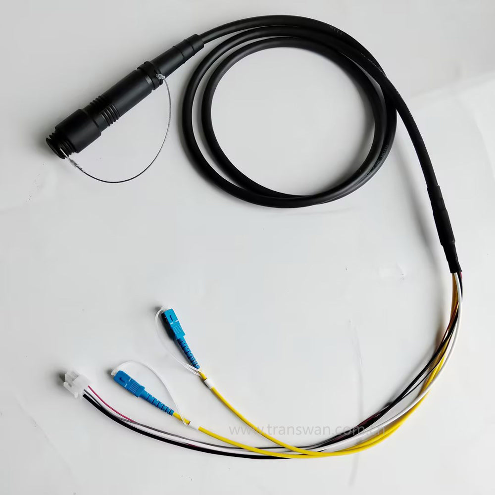 SMPTE 311M 3K93C FUW & PUW Hybrid Cables Breakout to 2 x Fibers + 4 x ...