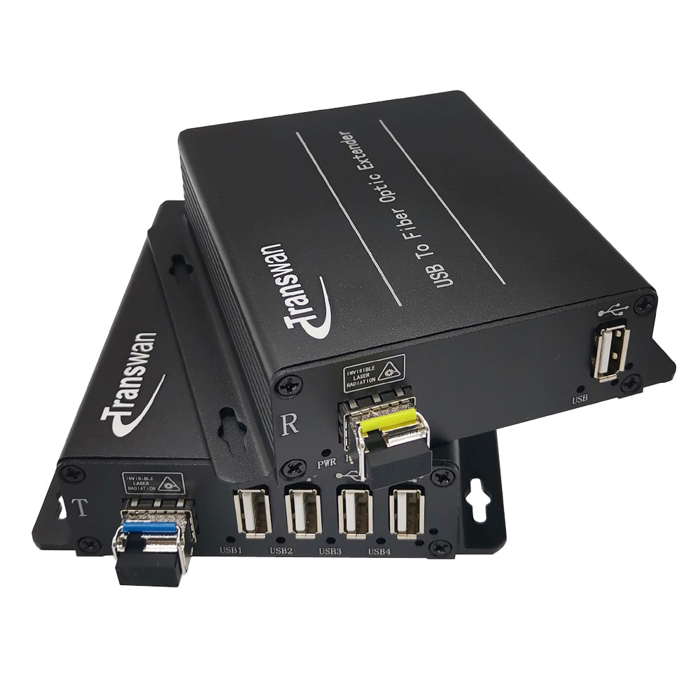 4 Ports USB 2.0 hub Over Fiber Extender – Transwan